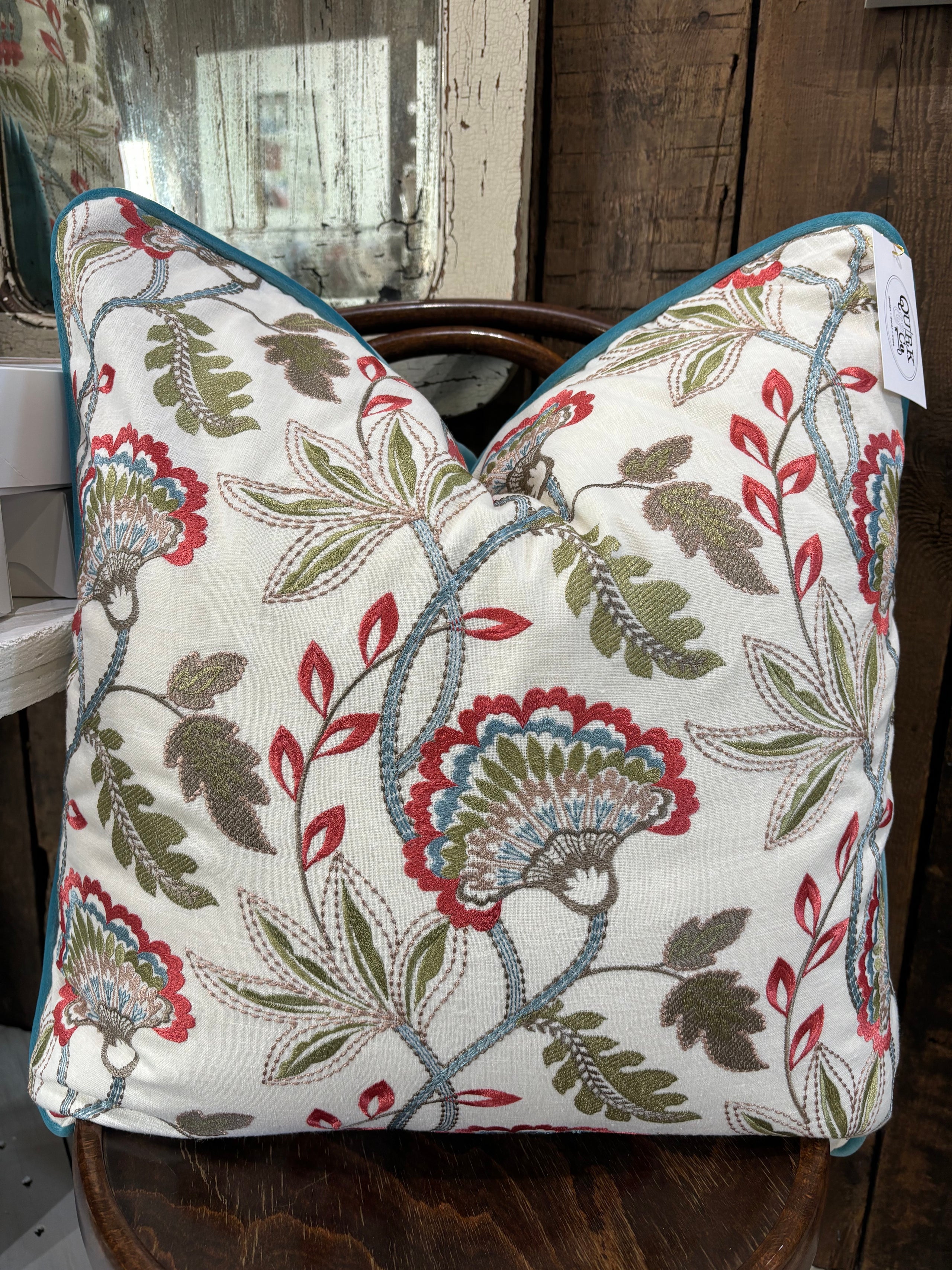 PIL Roost/Pool Velvet 24" | QUIRK Cape May